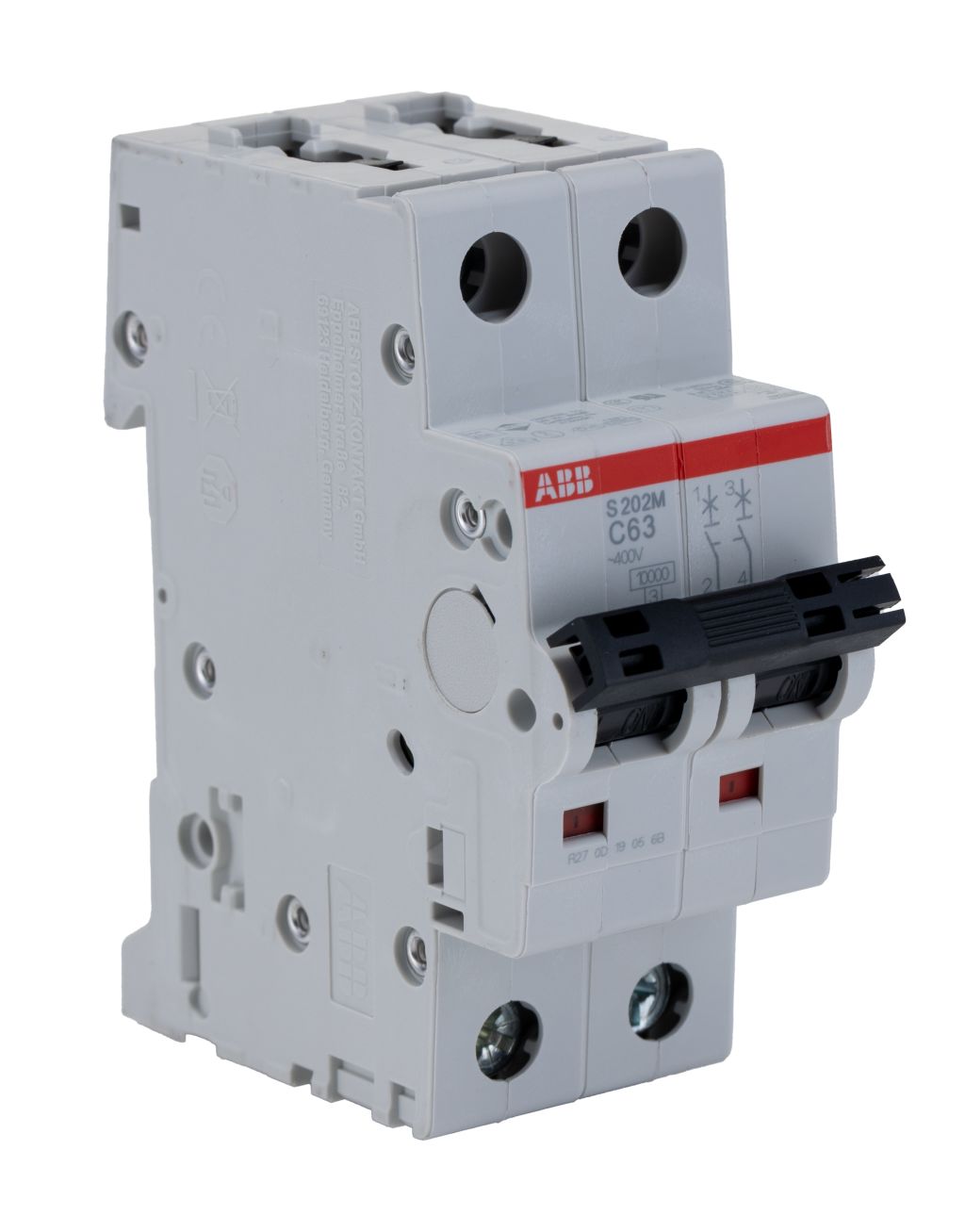 ABB System M Pro 63A MCB Mini Circuit Breaker, 2P Curve C, Breaking ...