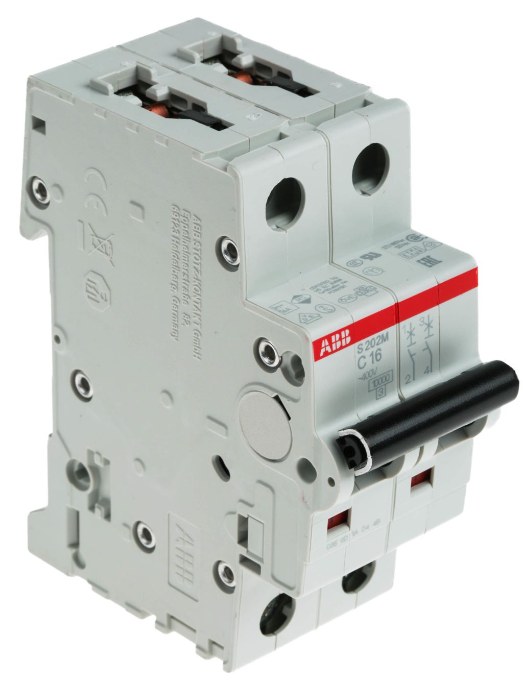 ABB System M Pro 16A MCB Mini Circuit Breaker, 2P Curve C, Breaking ...