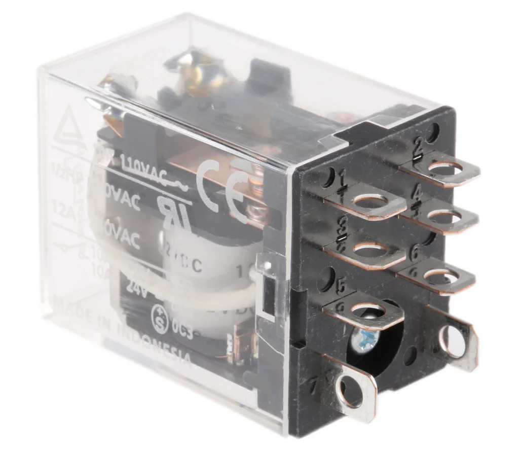 Omron, 12V dc Coil Non-Latching Relay DPDT, 10A Switching Current Plug In, 2 Pole, LY2 12DC - RS ...