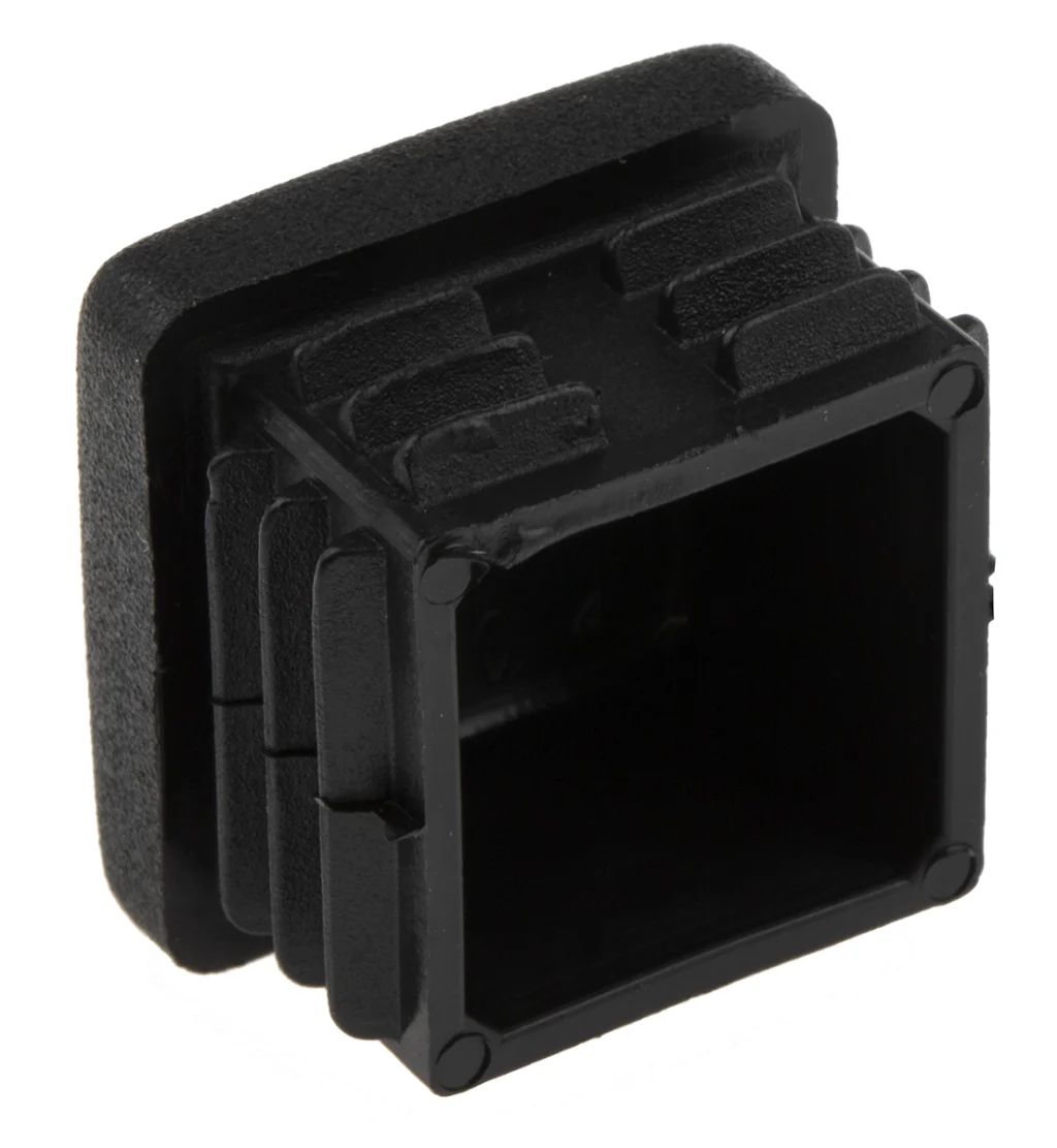 RS PRO Black Plastic Square End Cap, 25mm 25 mm strut profile - RS ...