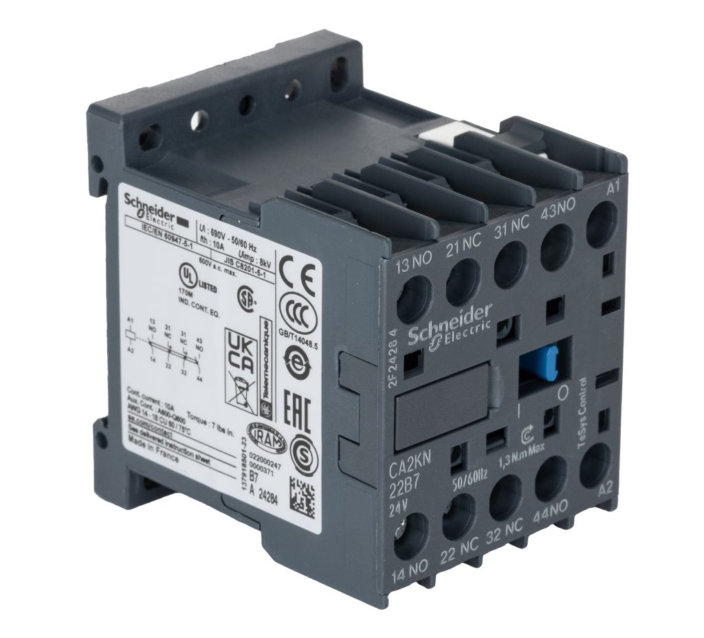 Schneider Electric Control Relay - 2NO + 2NC, 10 A Contact Rating, 24 ...