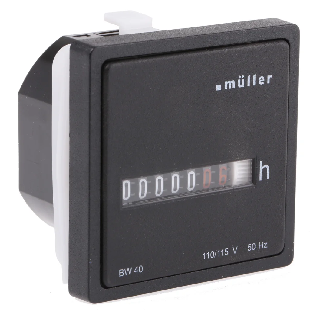 Muller BW40 Hour Meter Counter, 7 Digit, 115 V ac - RS Components Indonesia