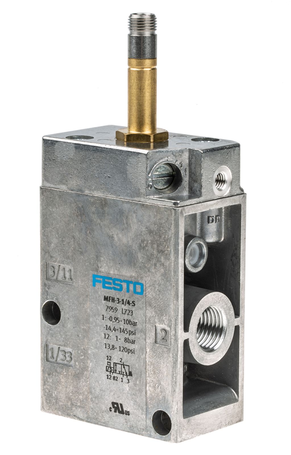 Festo Pneumatic Solenoid Valve - Electrical G 1/4 MFH Series - RS ...