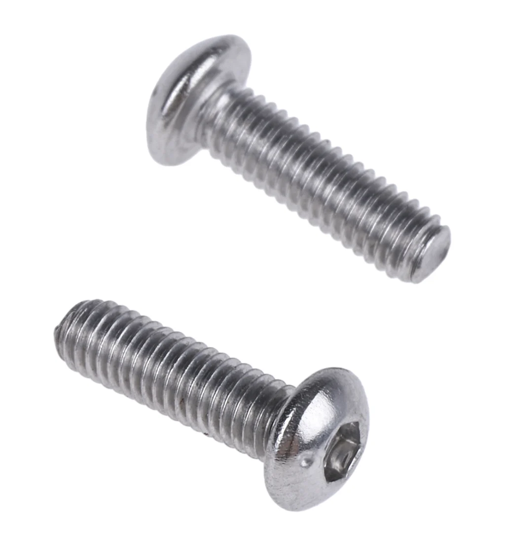 RS PRO Plain Stainless Steel Hex Socket Button Screw, ISO 7380 M3 x 8mm ...