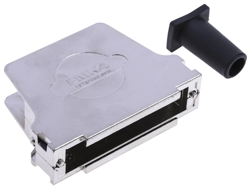 FCT from Molex FMK Die Cast Zinc Angled D Sub Backshell, 37 Way, Strain ...