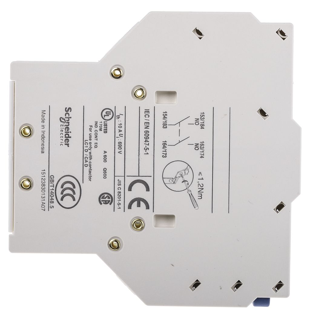 Schneider Electric Auxiliary Contact Block - RS Components Vietnam