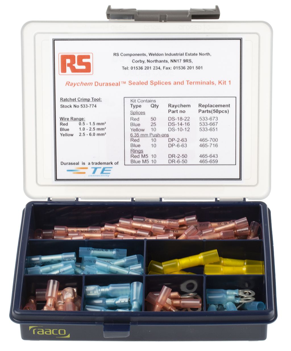 TE Connectivity DuraSeal Service and Repair Heat Shrink Terminals and ...