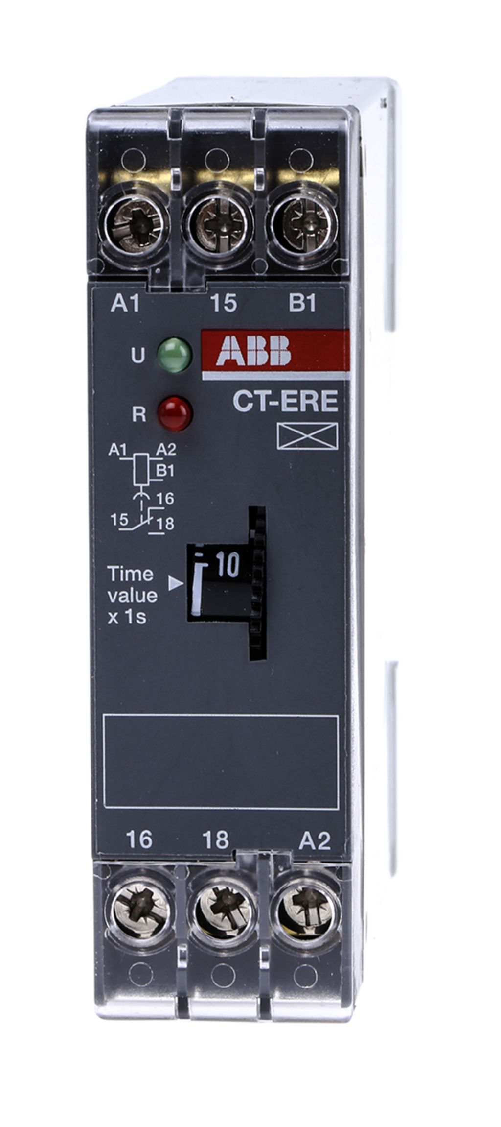ABB SPDT Timer Relay, ON Delay, 200 → 240 V ac, 24V ac/dc 0.1 → 10s ...