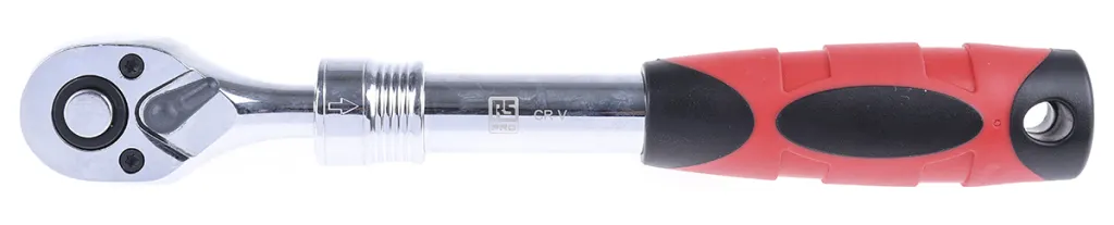 RS PRO 3/8 in Ratchet Handle, Square Drive With Extendable Ratchet ...