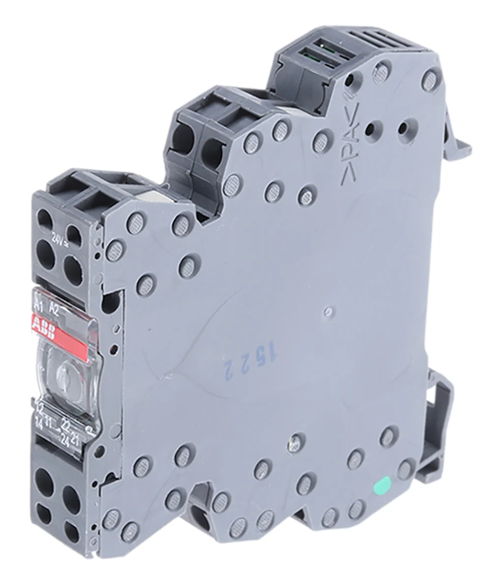 ABB 24V ac/dc DPDT Interface Relay Module DIN Rail Mount, R600 - RS ...