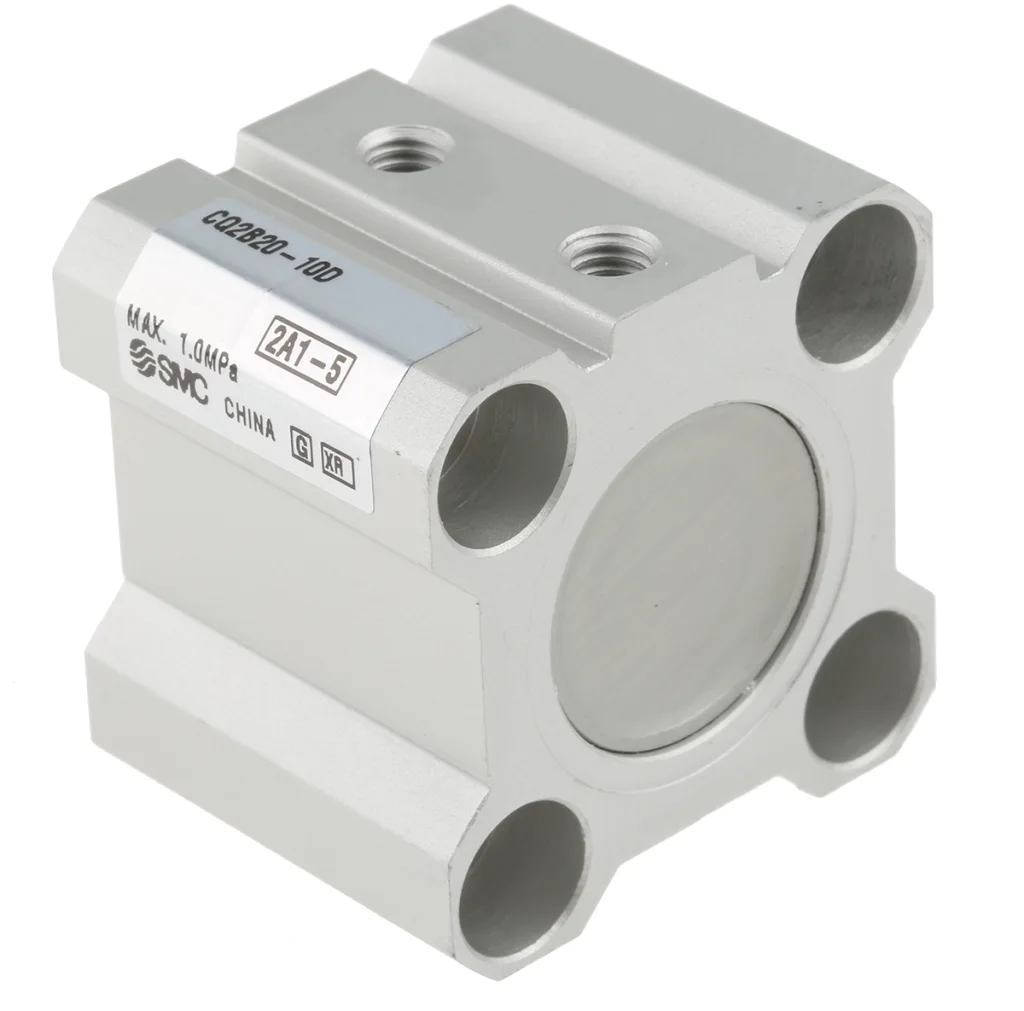 SMC Pneumatic Compact Cylinder 20mm Bore, 10mm Stroke, CQ2 Series ...