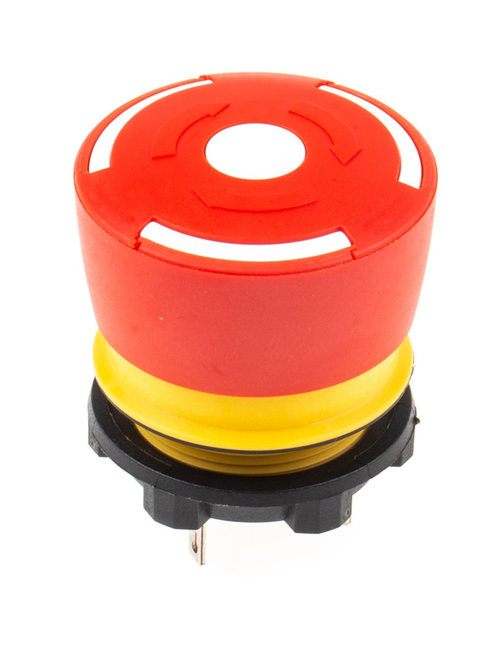 EAO 84 Emergency Stop Push Button Panel Mount, 22.5mm Cutout, 2NC, IP65 ...