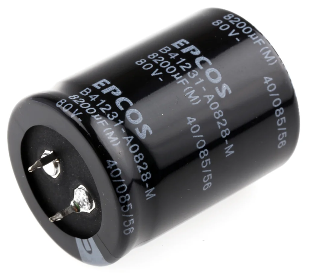 EPCOS 8200μF Electrolytic Capacitor 80V dc, Snap-In - B41231A0828M000 ...