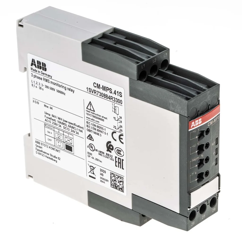 ABB Phase, Voltage Monitoring Relay With DPDT Contacts, 3 Phase ...