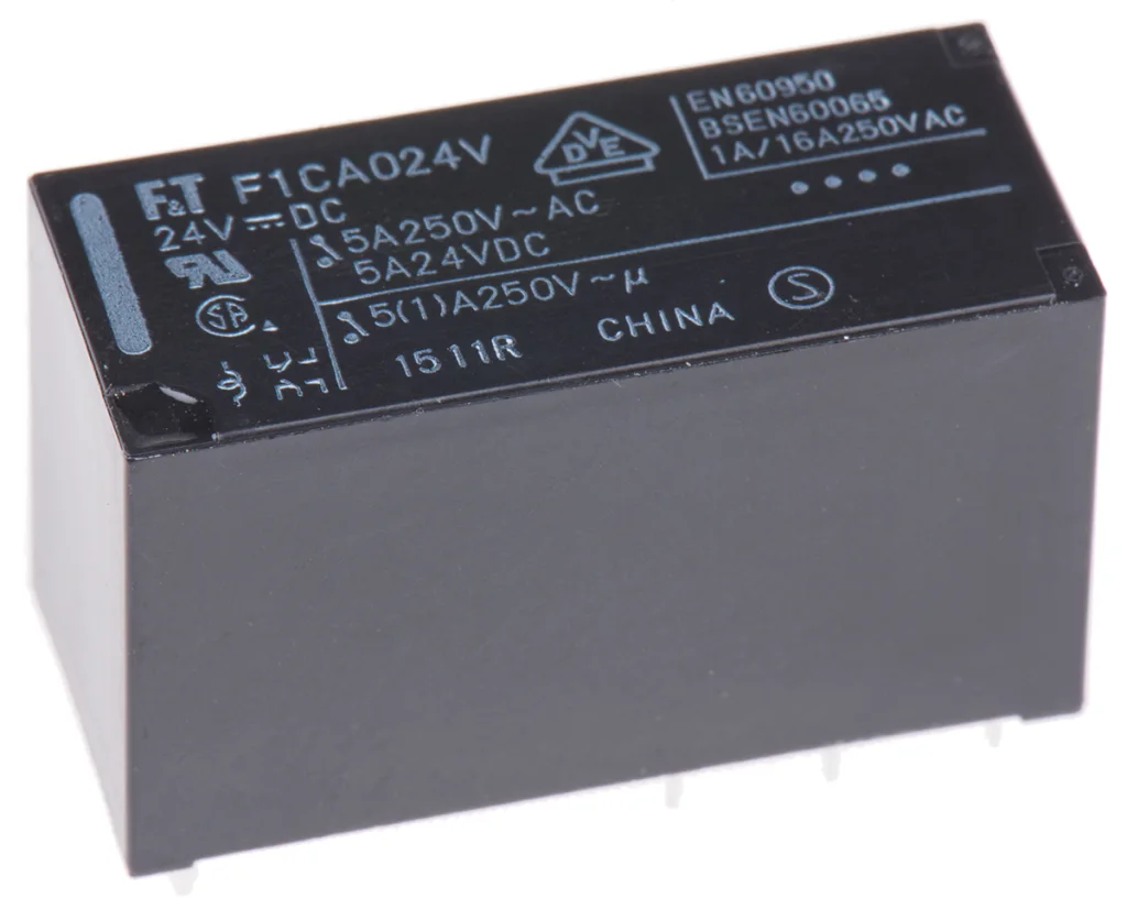 Fujitsu, 24V Coil Non-Latching Relay DPDT, 5A Switching Current PCB Mount, 2 Pole, FTR-F1CA024V ...