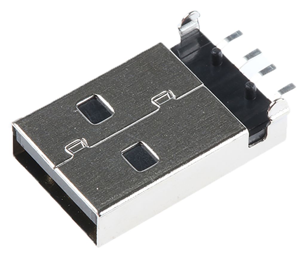 USB TYPE A PLUG SMT RIGHT ANGLE SHIELDED - RS Components Indonesia