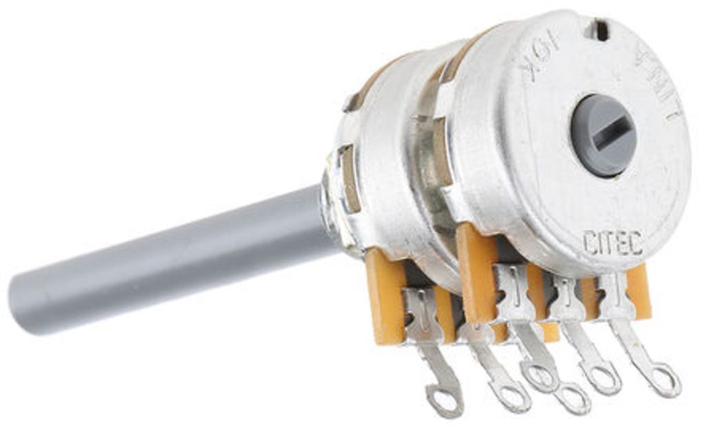 TE Connectivity 10kΩ Rotary Potentiometer 2-Gang Panel Mount ...