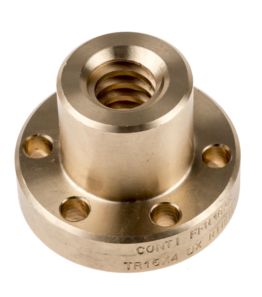 RS PRO Flanged Round Nut For Lead Screw Dia 16mm RS Components