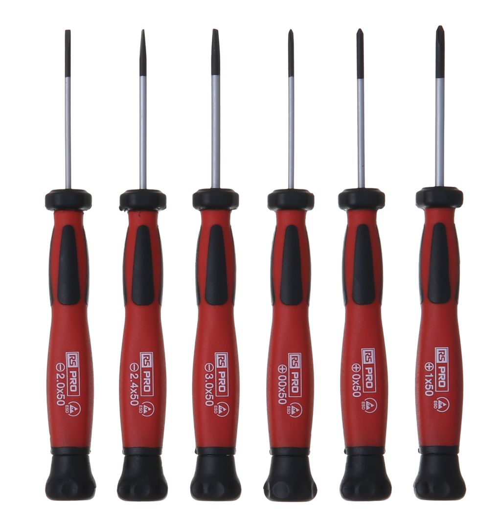 RS PRO ESD Phillips, Slotted Screwdriver Set 6 Piece - RS Components ...