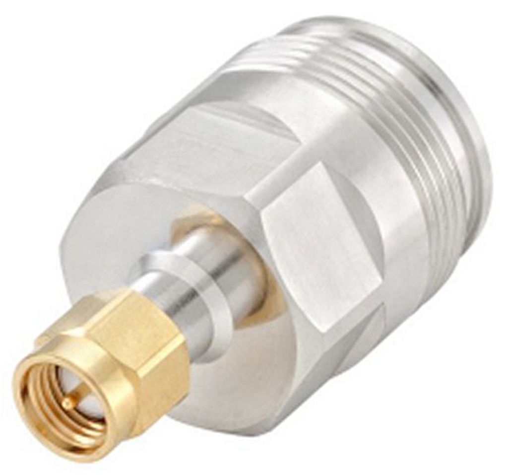 Straight 50Ω Coax Adapter SMA Plug to 4.3-10 Socket 12GHz - RS ...