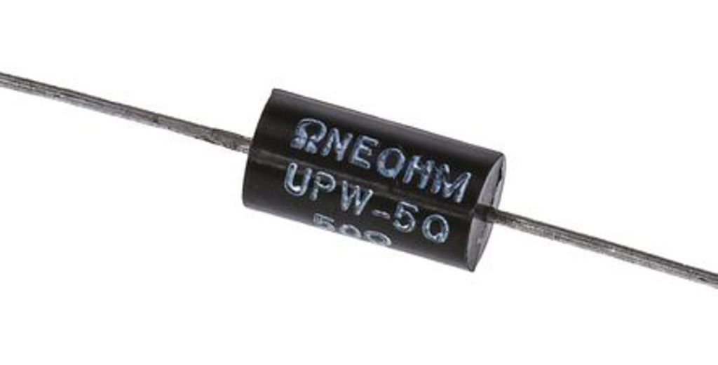 TE Connectivity 50Ω Wire Wound Resistor 0.5W ±0.1% UPW50B50RV - RS ...