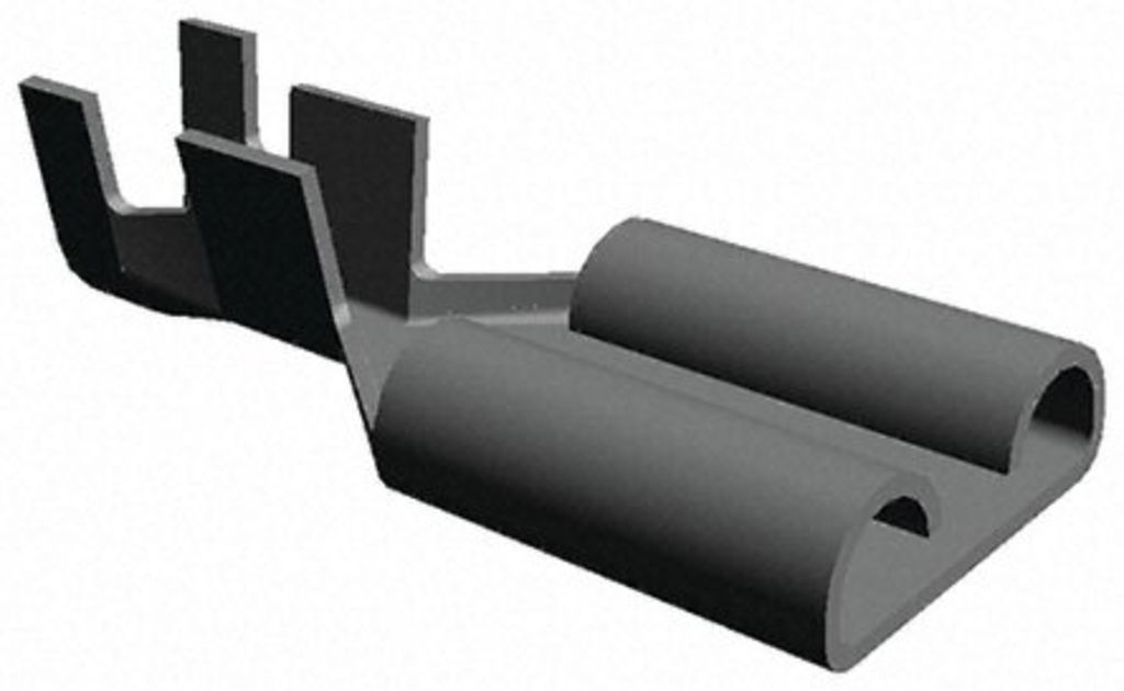 TE Connectivity FASTON .375 Uninsulated Female Spade Connector ...