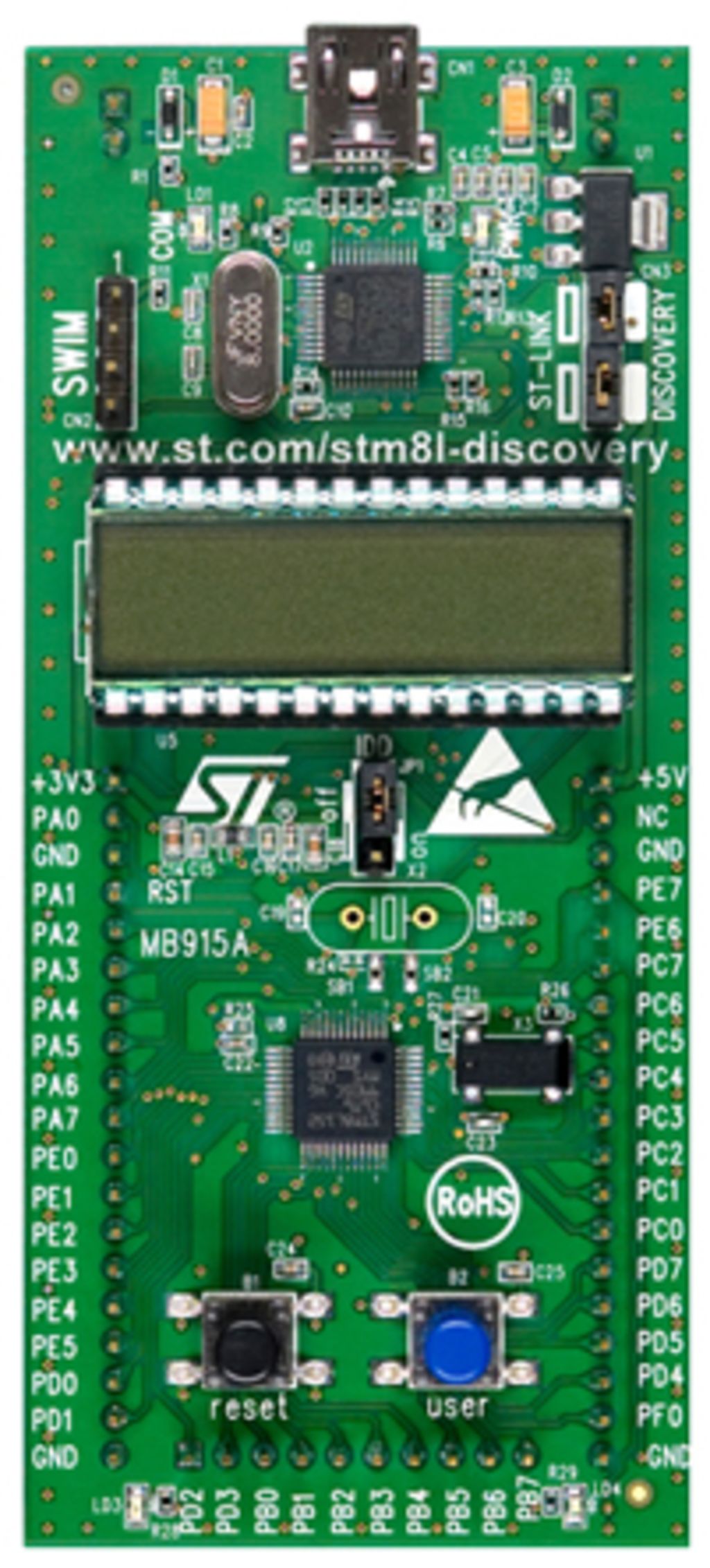STMicroelectronics Discovery MCU Development Kit STM8L-Discovery - RS ...