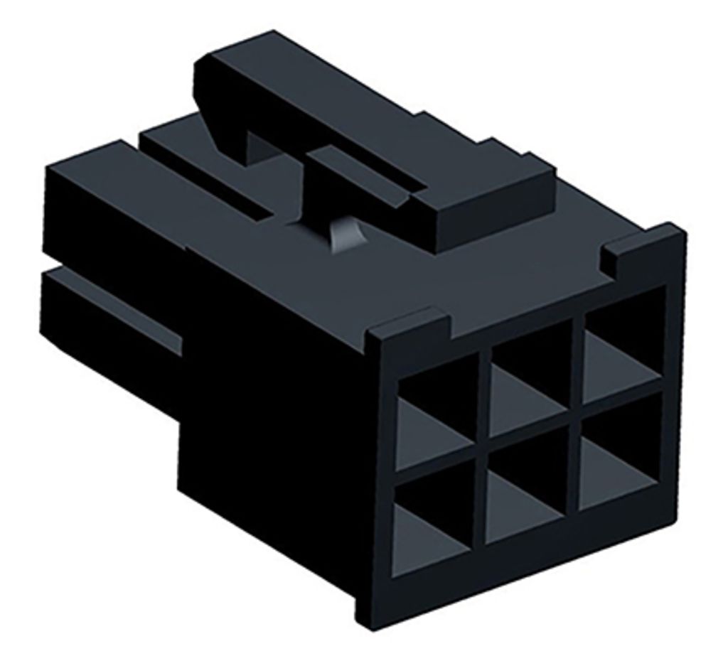 Molex, Mini-Fit Jr Female Connector Housing, 4.2mm Pitch, 6 Way, 2 Row ...