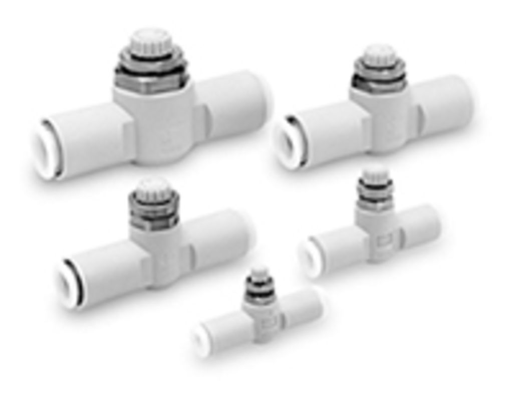 SMC AS Series Tube Speed Controller, 6mm Tube Inlet Port x 6mm Tube ...