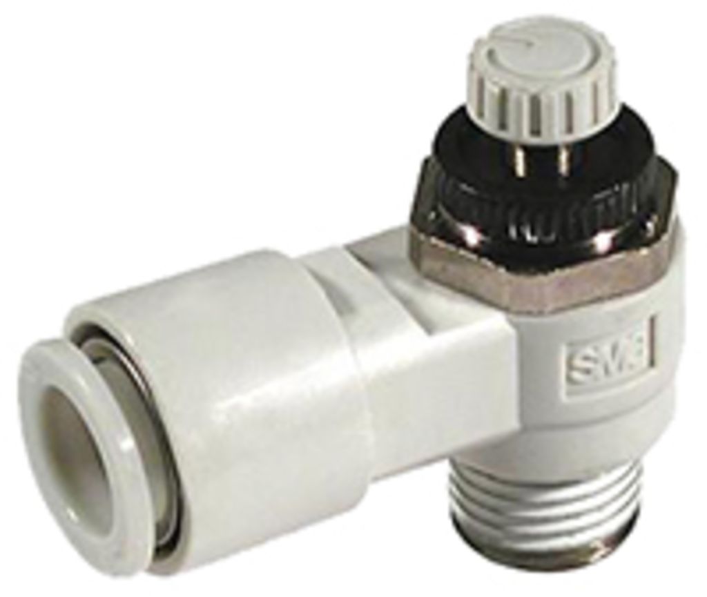 SMC AS Series Threaded Flow Controller, NPT 1/4 Inlet Port x 1/4in Tube ...