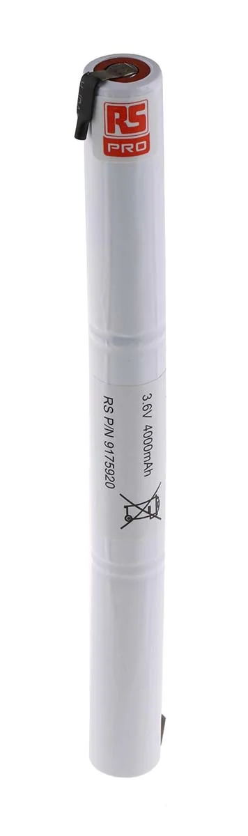 RS PRO 3.6V NiMH Rechargeable Battery Pack, 4Ah - Pack of 1 - RS ...