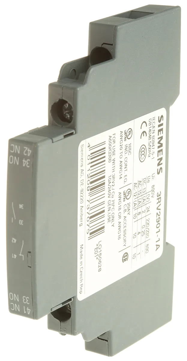 Siemens Sirius Innovation Auxiliary Contact - 1NC + 1NO, 2 Contact ...