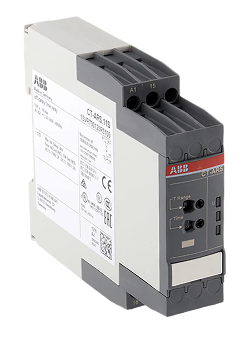 ABB SPDT Timer Relay, OFF Delay without Auxiliary Voltage, 24 → 240V ac ...