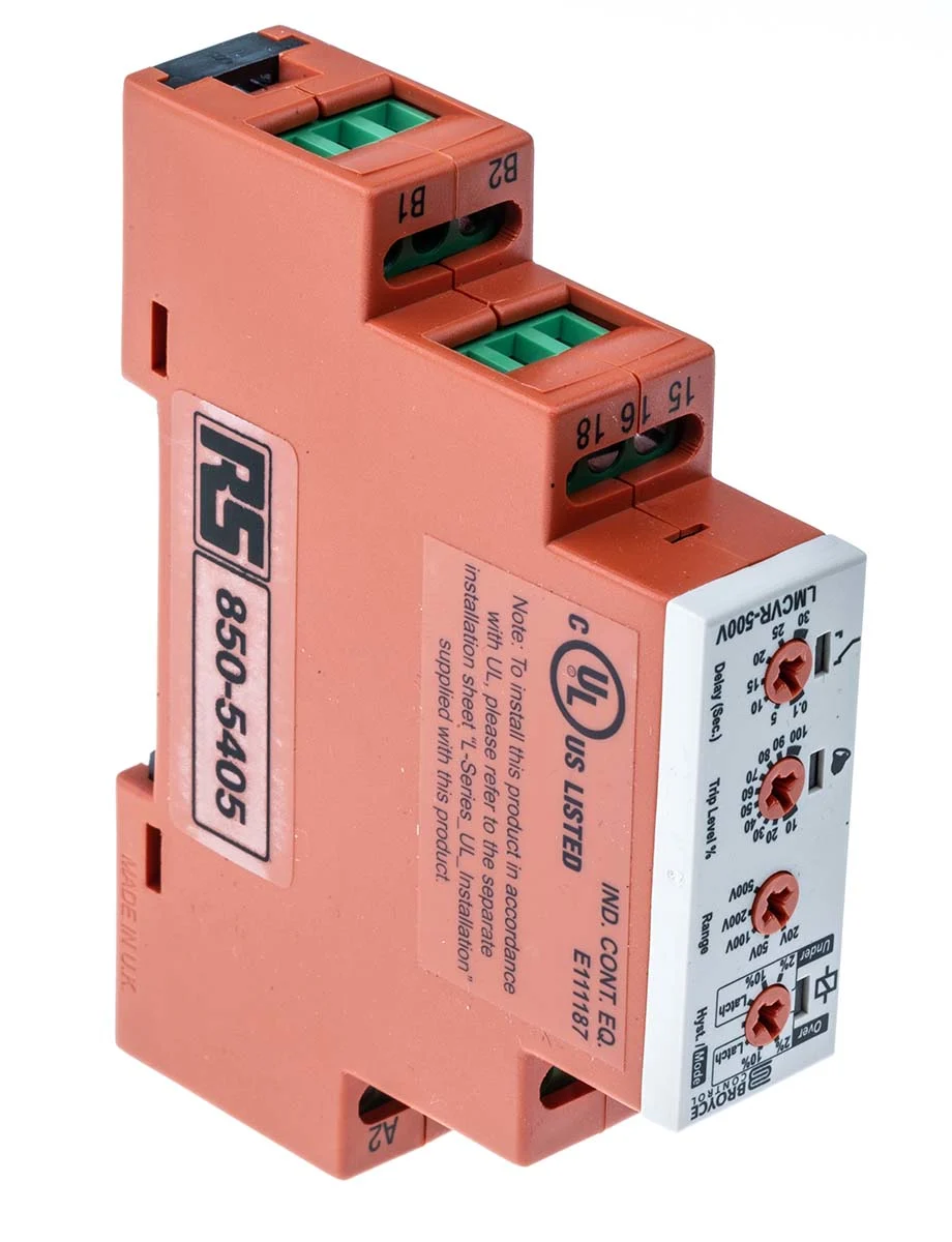 Broyce Control Voltage Monitoring Relay With SPDT Contacts, Overvoltage ...