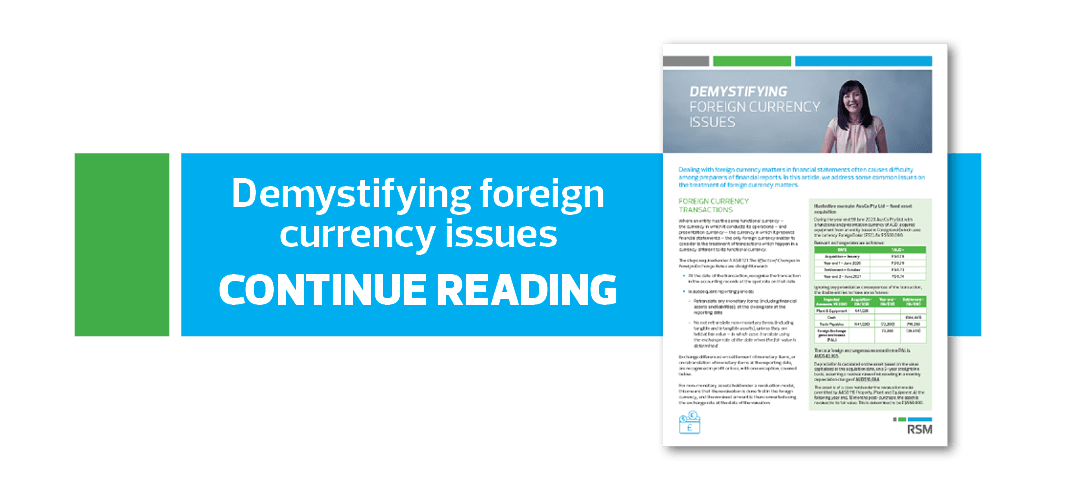 Demystifying Foreign Currency Issues | RSM Australia