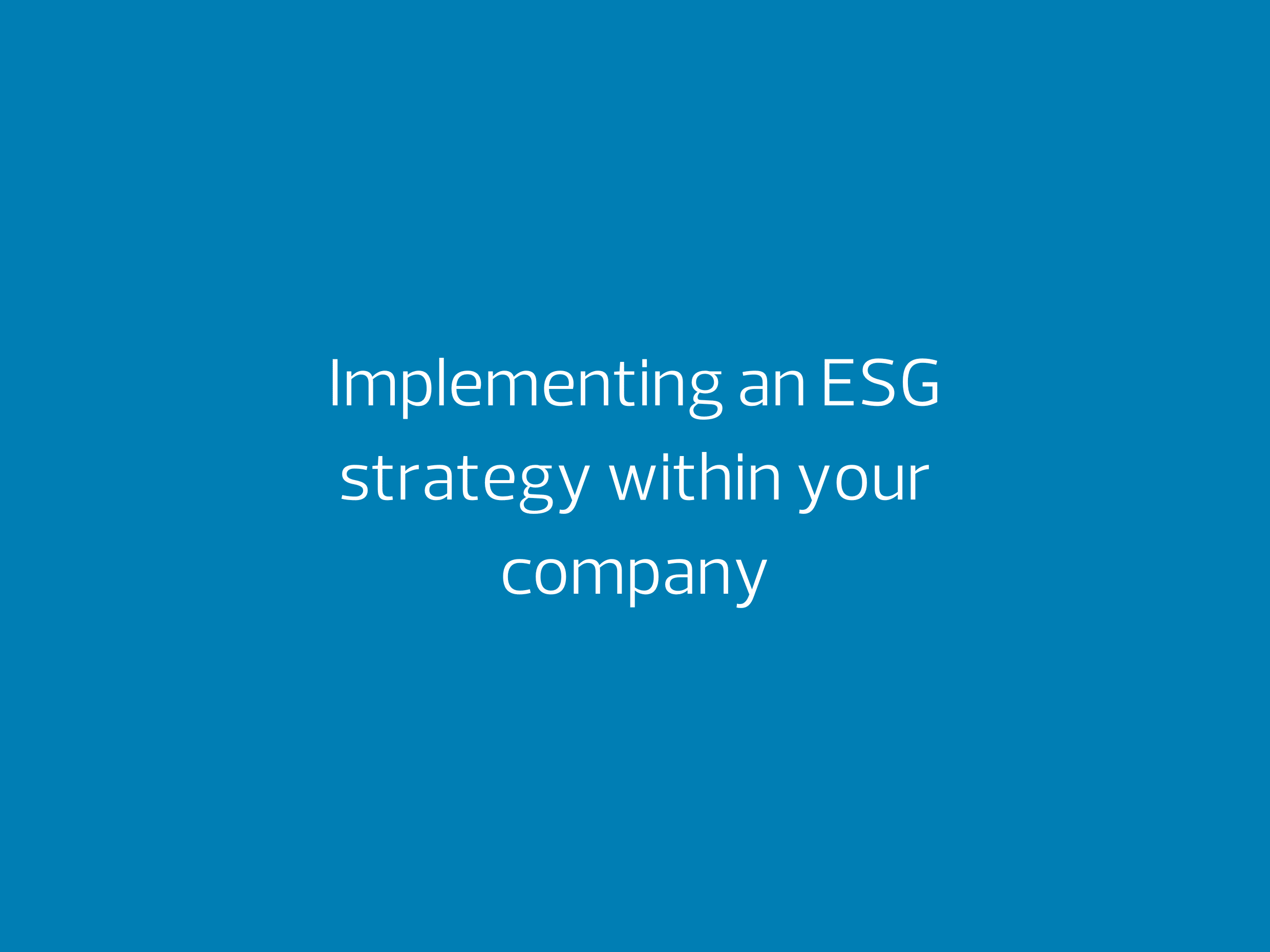 Implementing an ESG Strategy within your company | RSM Malta