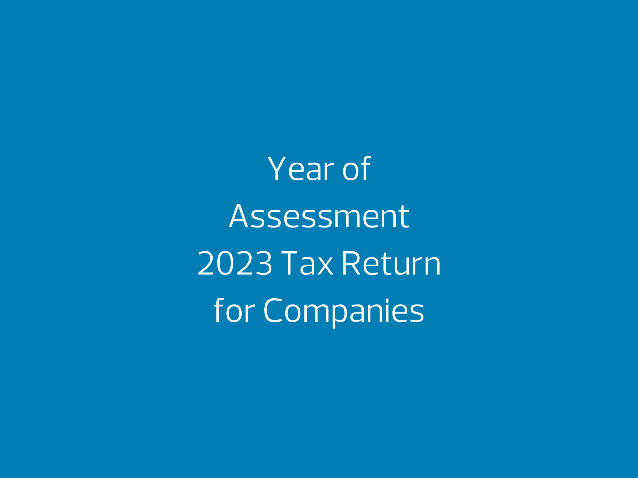 Year of Assessment 2023 Tax Return for Companies | RSM Malta