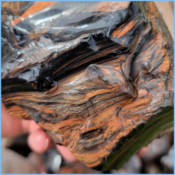 Old Stock Tri-Flow Obsidian Rough by the Lbs | Rock Tumbling Hobby