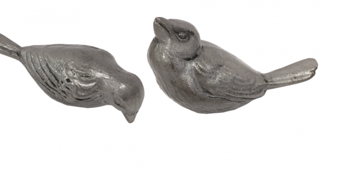 Spurv i par - alufarget bronse