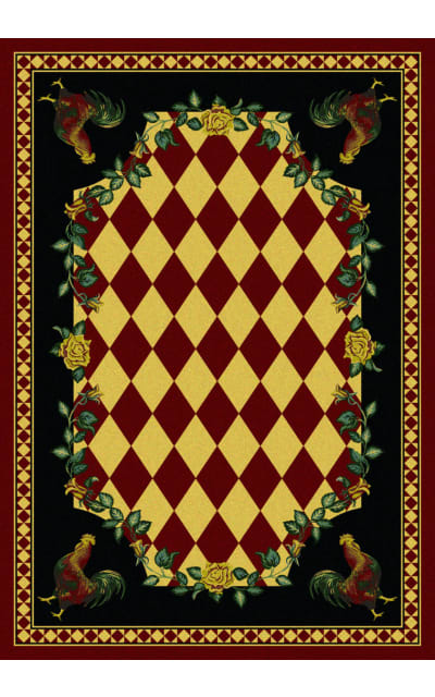 American Dakota Novelty High Country Rooster Red | Rug Studio