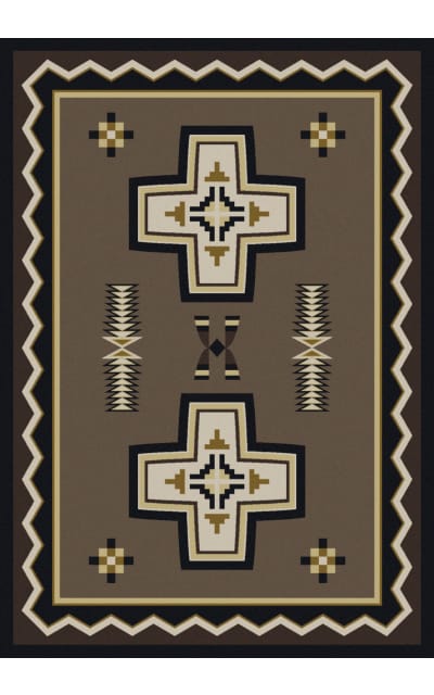American Dakota Cabin Saint Cross Brown | Rug Studio