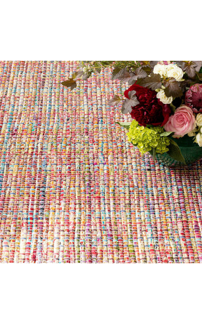 Dash And Albert Vista Chindi Woven Orange | Rug Studio