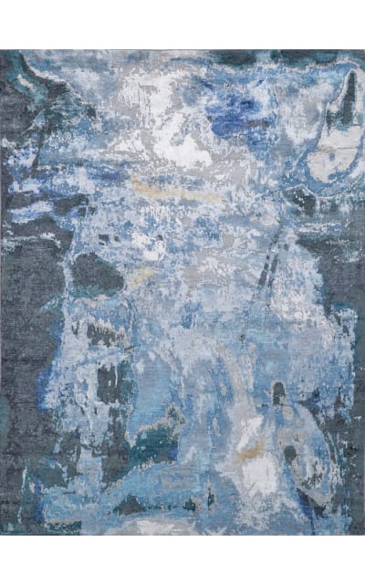 Exquisite Rugs Cosmo Hand Knotted 5706 Blue - Silver - Dark Gray | Rug ...