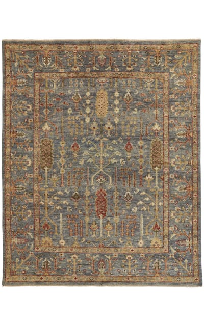Feizy Carrington 6499f Blue - Rust | Rug Studio