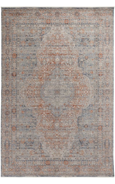 Feizy Marquette 3778f Rust - Blue | Rug Studio