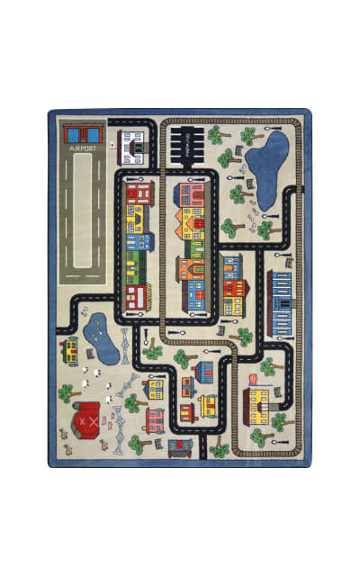 Joy Carpets Kid Essentials Tiny Town Pewter | Rug Studio
