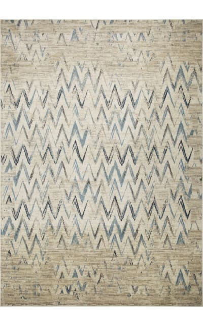 Kas Heritage 9364 Ivory - Blue Chevron | Rug Studio