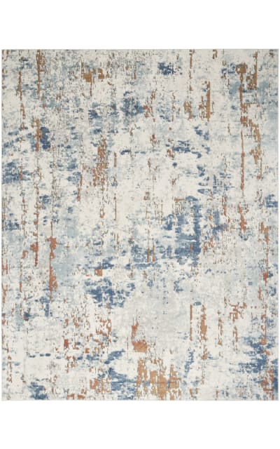 Nourison Home Quarry Qua01 Beige Blue Rust | Rug Studio