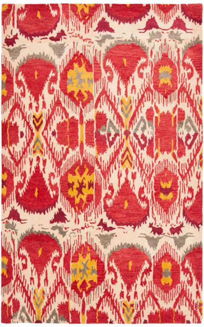Safavieh Ikat IKT226A Ivory - Red Clearance | Rug Studio