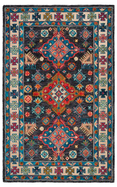 Safavieh Aspen Apn521h Charcoal - Blue | Rug Studio